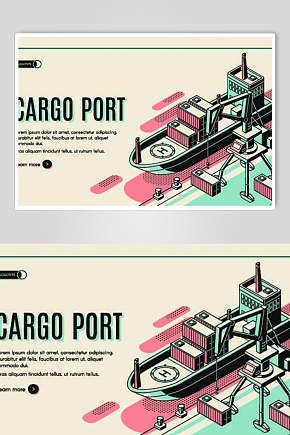 CARGOPORT船运货设计元素素材下载-众图网