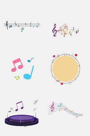 创意五线谱音符音乐免抠元素素材下载-众图网