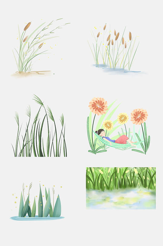 狗尾巴草芦苇飞鸟背景免扣素材模板下载-编号2256914-众图网