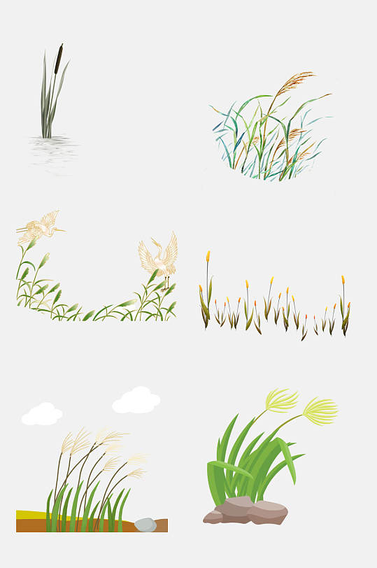 狗尾巴草芦苇飞鸟背景免扣素材模板下载-编号2256914-众图网