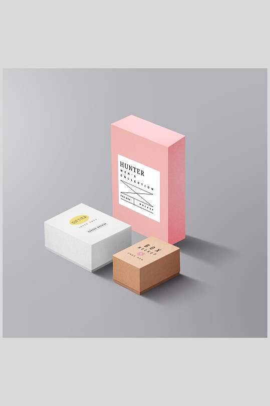 原创简约包装盒子logo样机素材下载-众图网