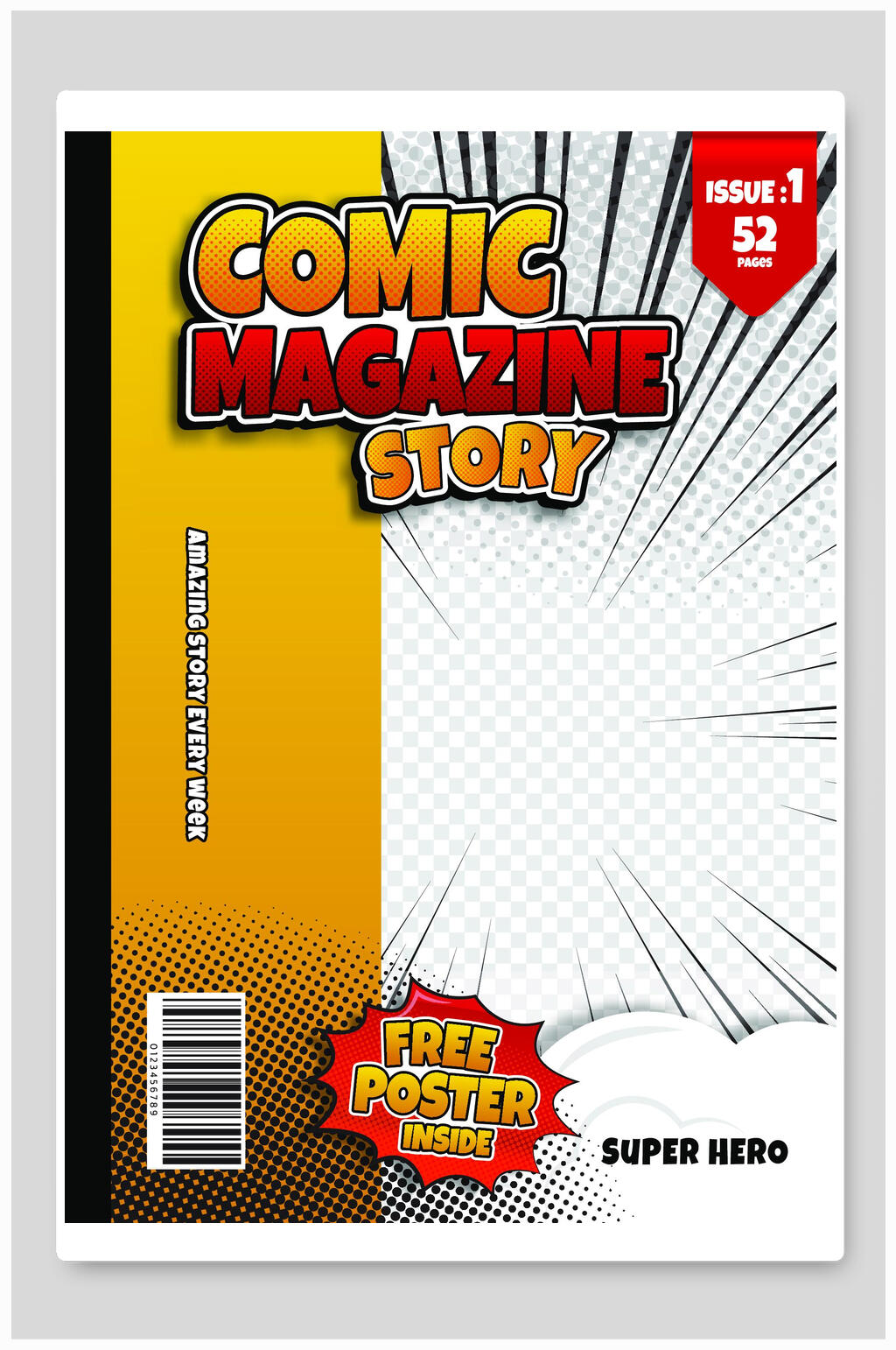 漫画风矢量背景素材下载-众图网