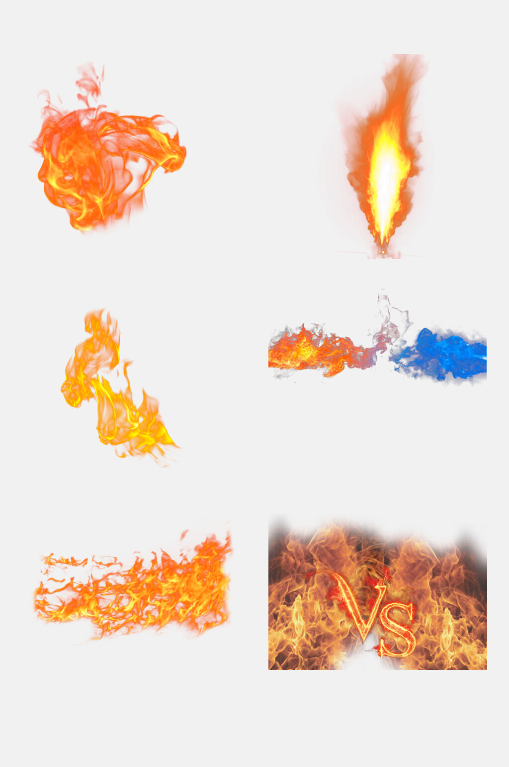 炫彩火焰免抠素材素材下载-众图网