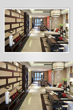 复古优雅文艺置物架新中式室内图片素材下载-众图网