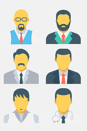 医生眼镜黄职业类图标免抠素材素材下载-众图网