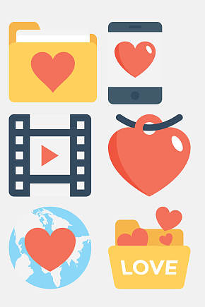 精致爱情贴纸免抠素材素材下载-众图网