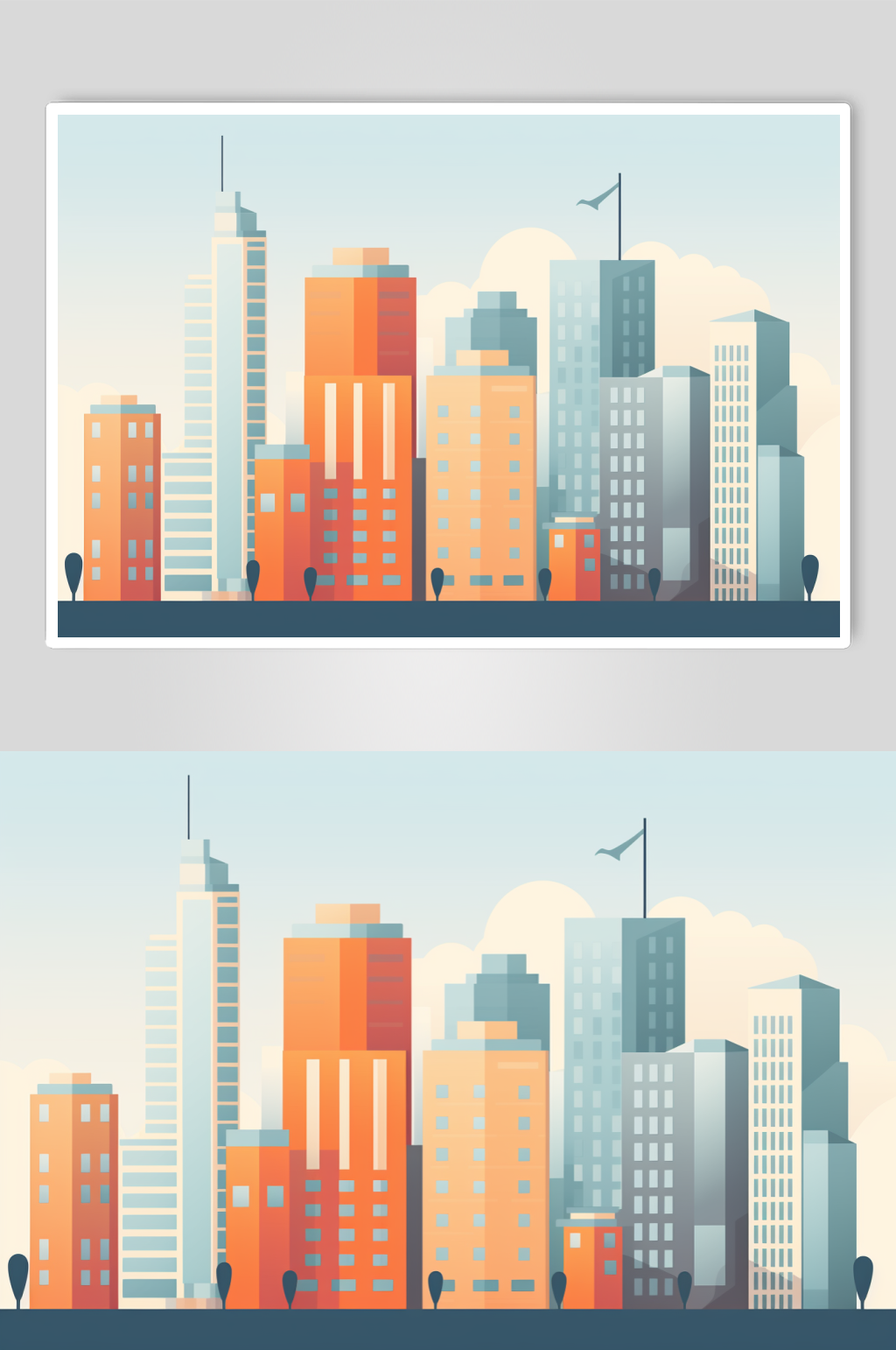 AI扁平化城市建筑房地产高楼大厦模型模板下载-编号6724495-众图网