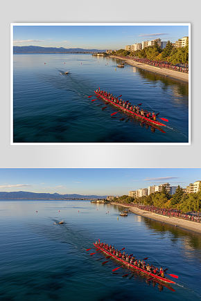 AI数字艺术端午节龙舟照片素材下载-众图网