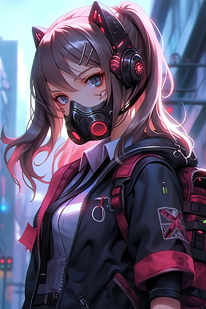 AI数字艺术二次元动漫人物插画模板下载-编号5371691-众图网