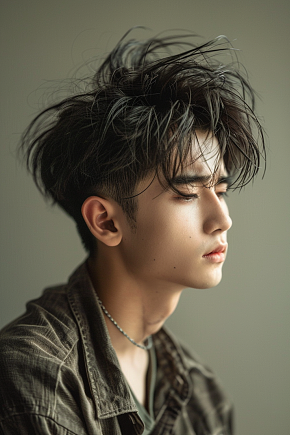 AI数字艺术发型图片素材下载-众图网