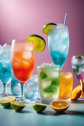 AI数字艺术冰爽冷饮摄影图素材下载-众图网