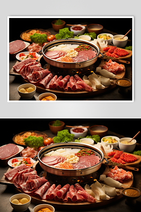 AI数字艺术火锅美食摄影图素材下载-众图网