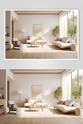 AI数字艺术客厅装修室内设计效果图摄影图素材下载-众图网