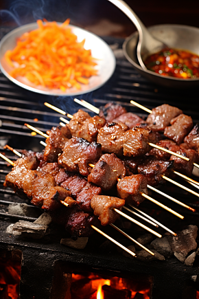 AI数字艺术烤肉串烧烤美食摄影图素材下载-众图网