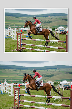 AI数字艺术马场骑马奔跑马术人物摄影图片素材下载-众图网