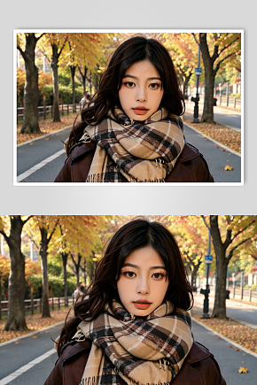 AI数字艺术秋季女性人物摄影图素材下载-众图网