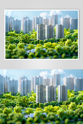 AI数字艺术地产小区社区绿化公园摄影图素材下载-众图网