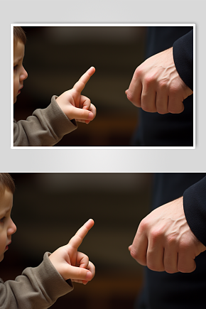 AI数字艺术手语交流人物摄影图素材下载-众图网