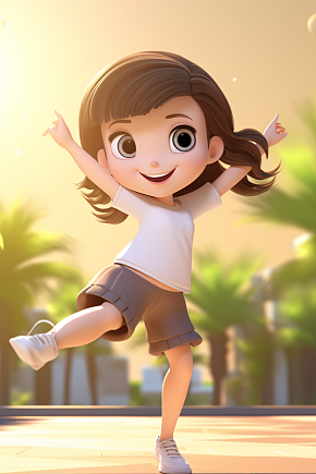 AI数字艺术跳舞唱歌音乐乐器女孩摄影图素材下载-众图网