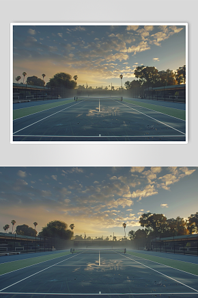 AI数字艺术网球场图片素材下载-众图网