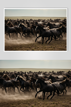 AI数字艺术清晰马到成功企业精神摄影图片素材下载-众图网