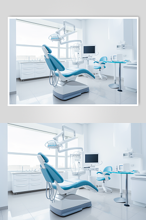 AI数字艺术牙科诊所诊室场景摄影图模板下载-编号5600778-众图网