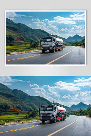 AI数字艺术油罐车交通运输工具摄影图素材下载-众图网