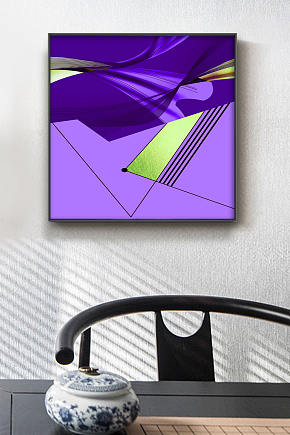 简约风紫色装饰画图片素材下载-众图网