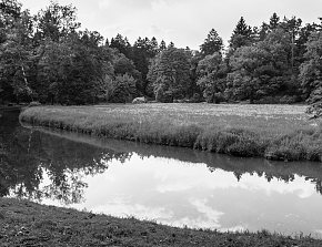 黑白摄影溪流小河风景画素材下载-众图网