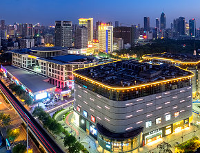 武汉国际广场商圈夜景素材下载-众图网