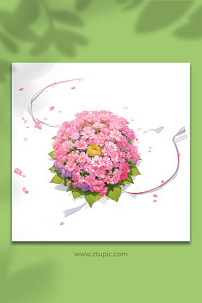 粉色唯美浪漫花朵花束免抠素材64模板下载-编号5659005-众图网