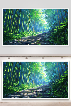 PPT背景图片竹林中国风素材下载-众图网