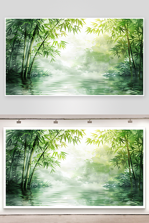 PPT背景图片竹林中国风素材下载-众图网