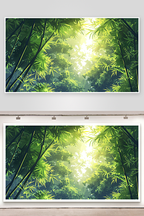 PPT背景图片竹林中国风素材下载-众图网