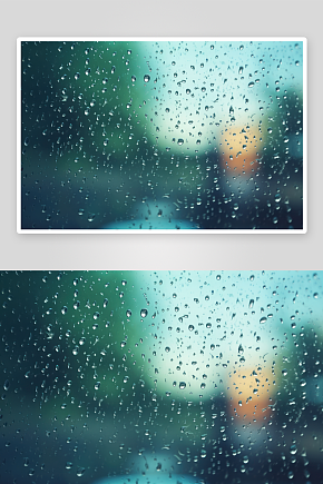 下雨玻璃窗水珠背景素材下载-众图网