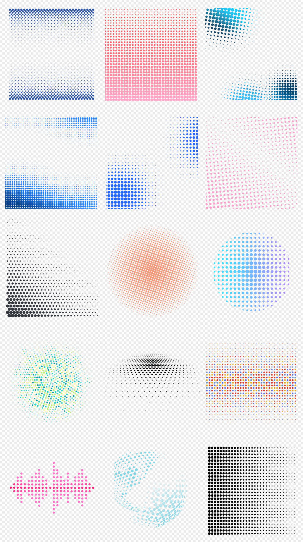 波点底纹抽象波点彩色波点PNG免抠素材素材下载-众图网