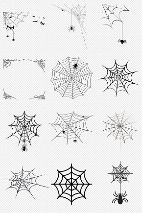 黑色蜘蛛网PNG免抠素材素材下载-众图网