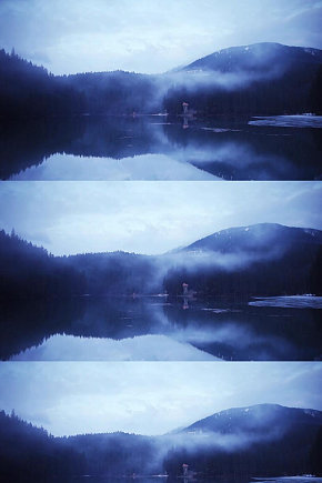 湖泊薄雾神秘森林美景实拍视频素材下载-众图网