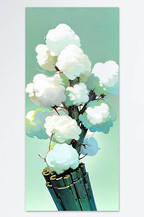 数字艺术棉花图片模板下载-编号5415989-众图网