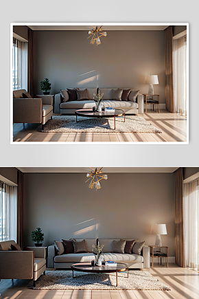 数字艺术轻奢风客厅素材下载-众图网