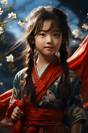 数字艺术创意女孩高清特写图片模板下载-编号5297400-众图网