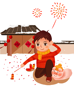 新年鞭炮爆竹素材放鞭炮元素素材下载-众图网