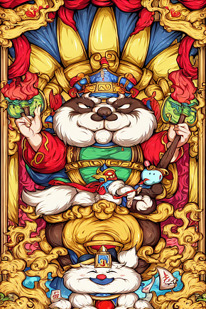 数字艺术国潮风插画素材下载-众图网