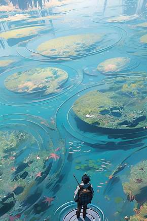 数字艺术手绘插画情景插画人物风景插画素材下载-众图网