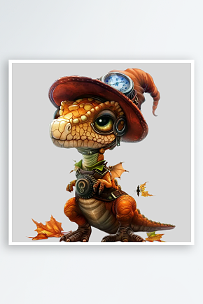 朋克风恐龙免扣素材卡通角色素材下载-众图网