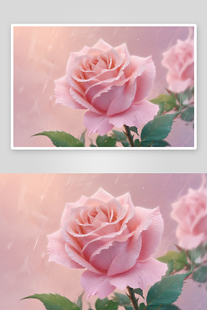 粉色玫瑰爱意盛放的花海浪漫素材下载-众图网