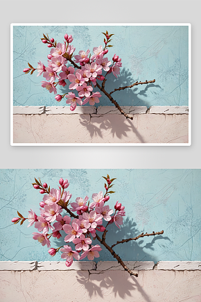 靠近墙桌子花瓶里水果特写图素材下载-众图网