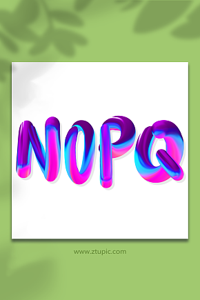 涂鸦创意NOPQ英文字母艺术字素材下载-众图网