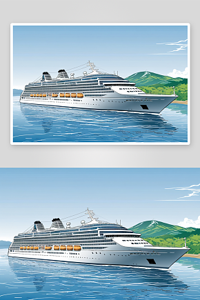 游船停泊高清特写图片素材下载-众图网