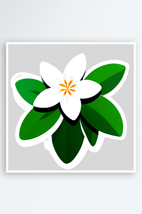 茉莉花贴画教程解析素材下载-众图网